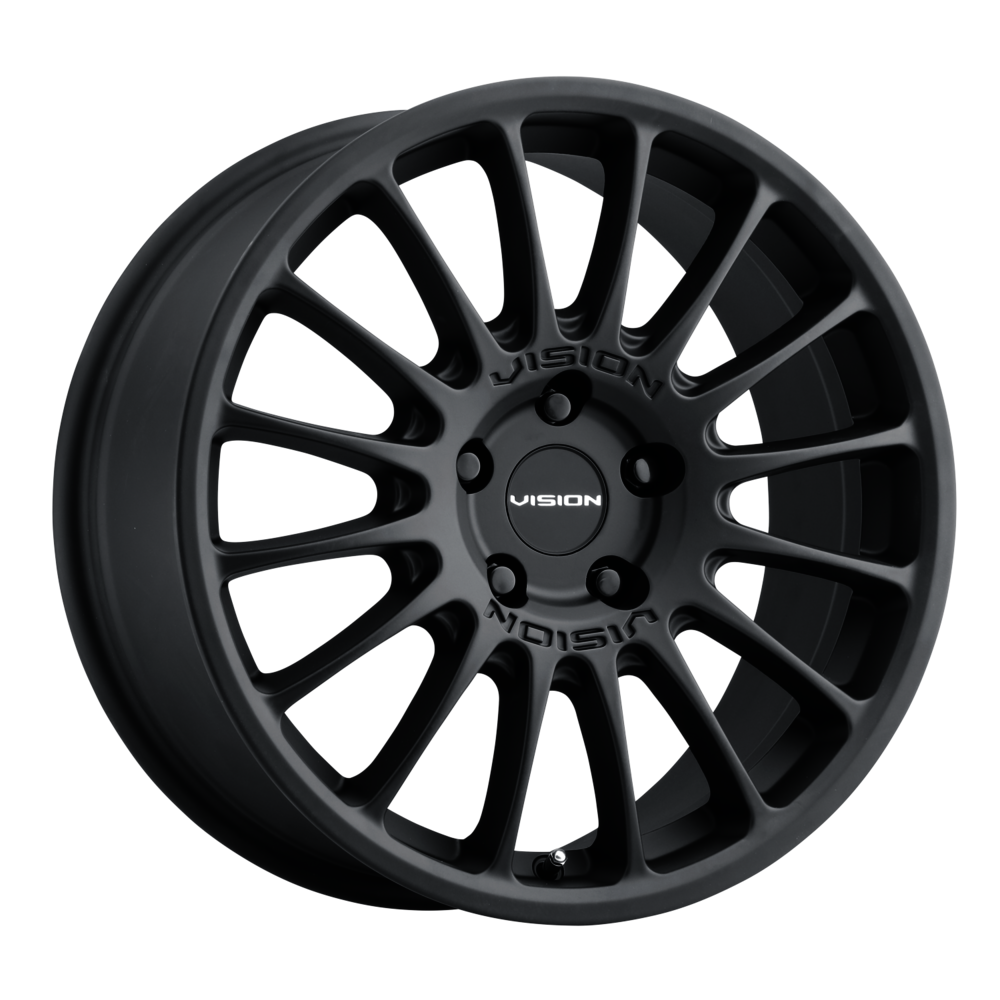 Set 4 17" Vision 477 Monaco 17x8 Satin Black 5x108 Wheels 38mm Rims for ...